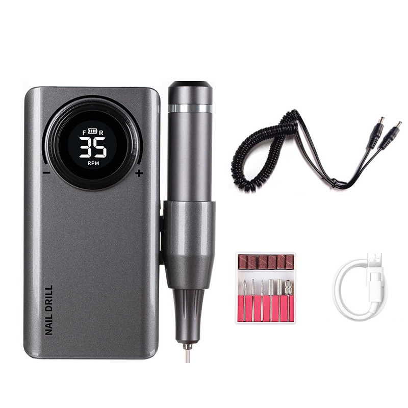 ใหม่ UV101 เจาะเล็บเครื่องบดเล็บไฟล์ไฟฟ้าหน้าจอ LED 30000Rpm ชาร์จใหม่ ...