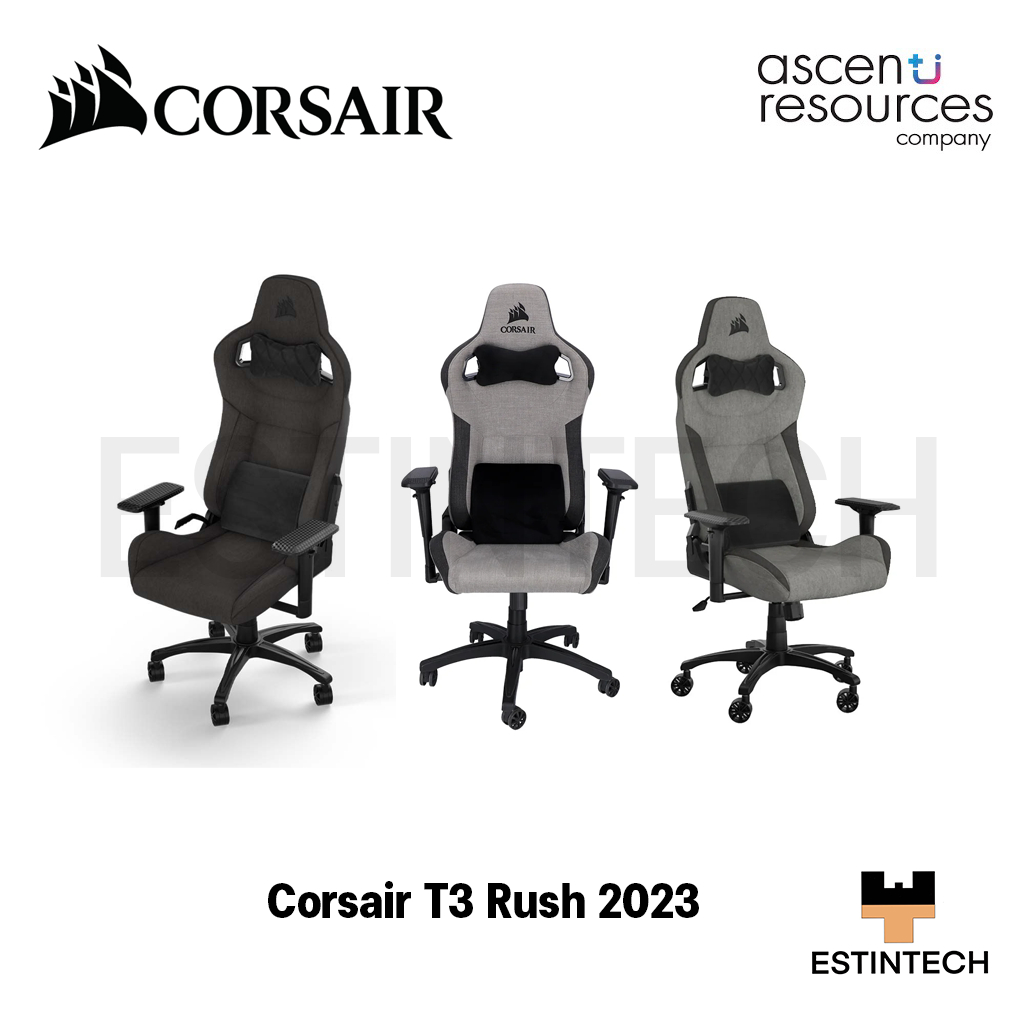 Gaming Chair (เก้าอิ้เกมมิ่ง) Corsair T3 Rush 2023 ของใหม่ | Shopee ...