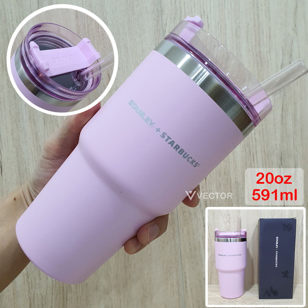 แก้วน้ำ กระติกน้ำ 20oz/600ml 30oz/900ml สแตนเลส304 แถมหลอด เก็บร้อน-เย็น พร้อมฝา STAR Tumbler ...