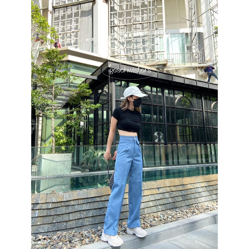ส่งต่อ Jammy Pants สี stone blue - กางเกงร้าน geschwisters | Shopee ...