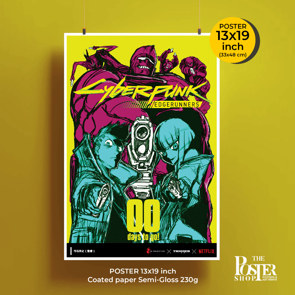 Cyberpunk : Edgerunners Poster โปสเตอร์ อนิเมะแนวแก๊งสเตอร์ไซไฟ ภาพขนาด 13X19 นิ้ว | Shopee Thailand