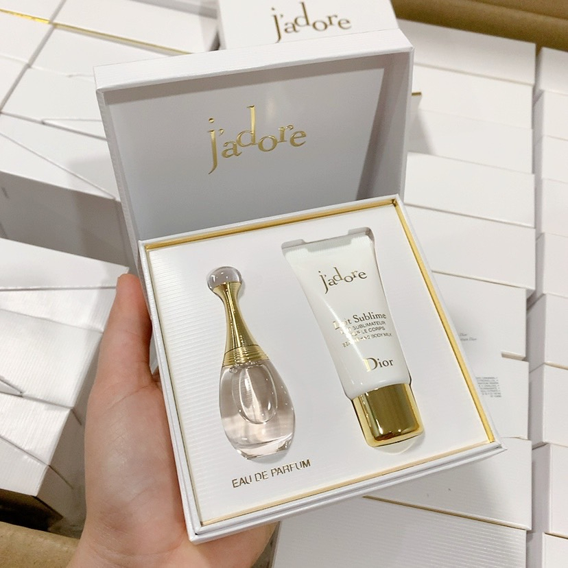 Set Christian Dior J' adore EDP 5 ml + Body Milk Lotion 20 ml | Shopee Thailand