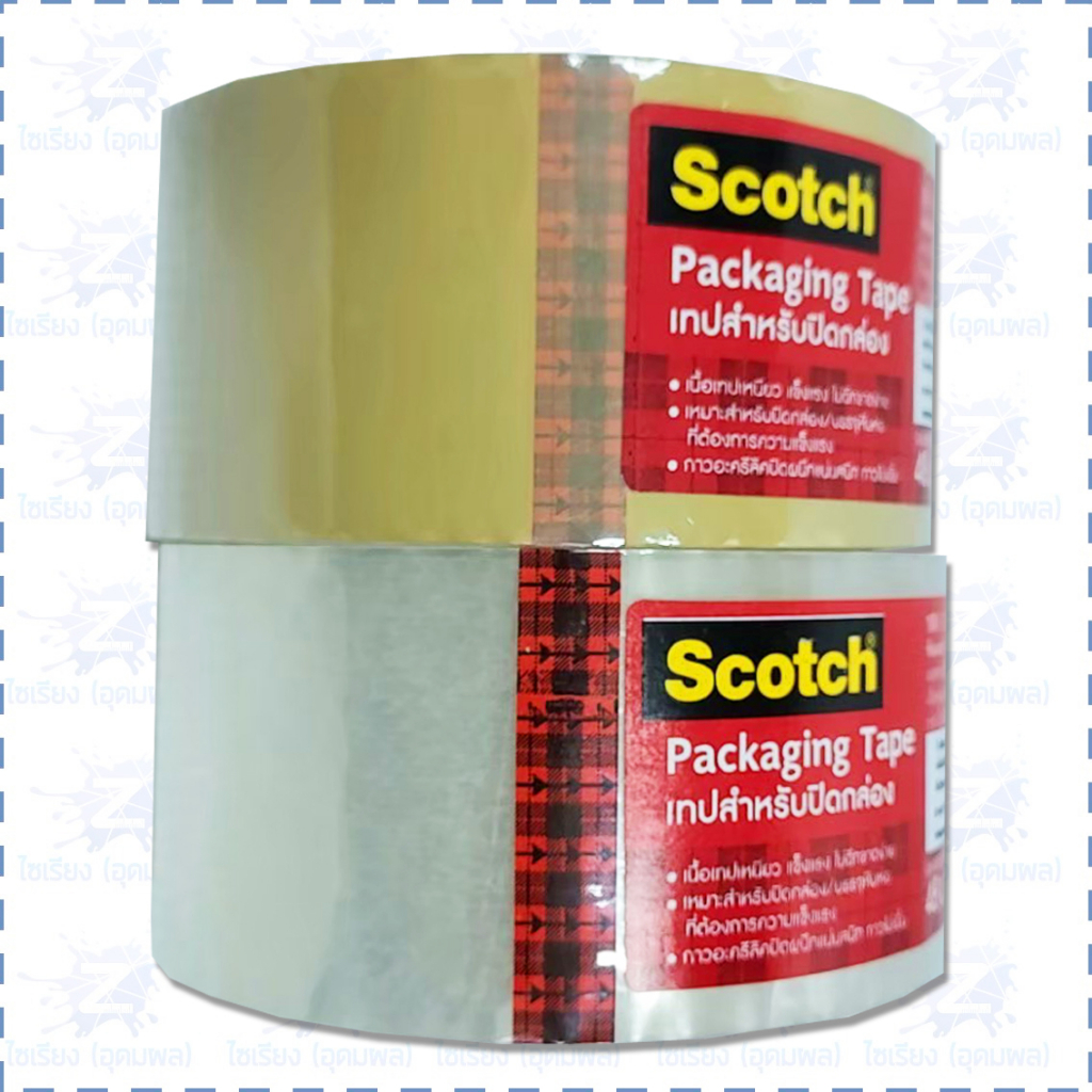 Scotch 3M เทปติดกล่อง ปิดกล่อง เทป OPP 48มม x 45 หลา (Packaging Tape ...