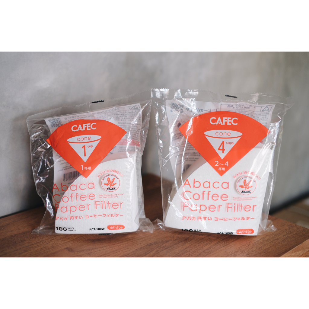 [พร้อมส่ง ของแท้] CAFEC Abaca Paper Filter 01 02 กระดาษดริปกาแฟ กระดาษ ...