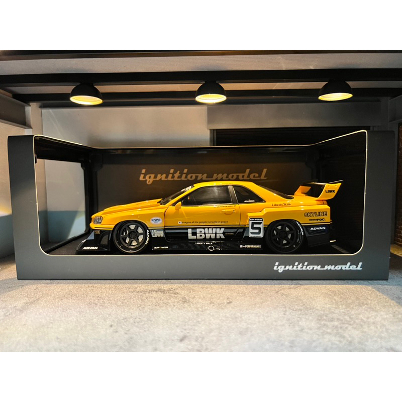 Ignition Model IG2702 1:18 LB-ER34 Super Silhouette SKYLINE Yellow ...