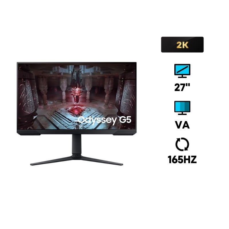 Monitor SAMSUNG Odyssey g5 2k 165hz [LS27CG510EEXXT 27"] | Shopee Thailand