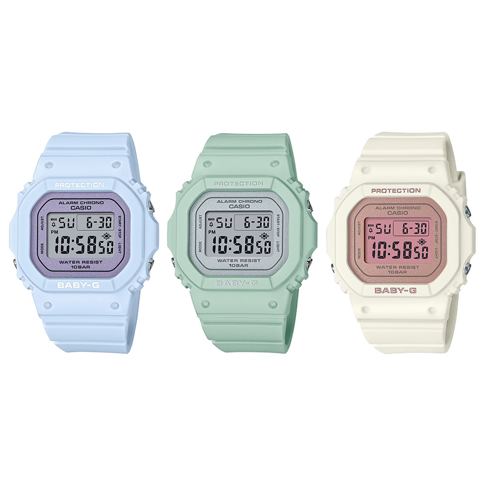 Casio Baby-G นาฬิกาข้อมือผู้หญิง สายเรซิ่น รุ่น BGD-565,BGD-565SC (BGD-565SC-2,BGD-565SC-3,BGD ...