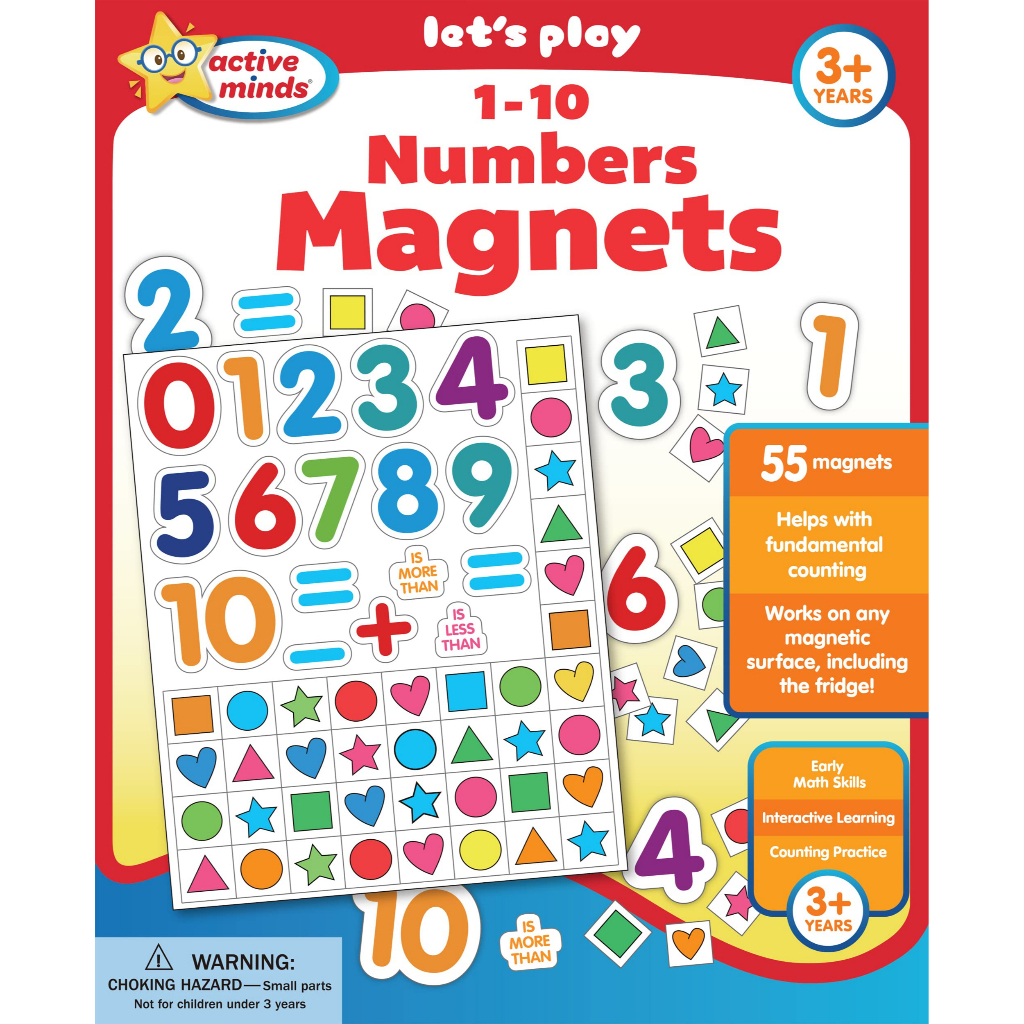Let's Play: 1-10 Numbers Magnet Active Minds หนังสือเด็ก แม่เหล็ก ...