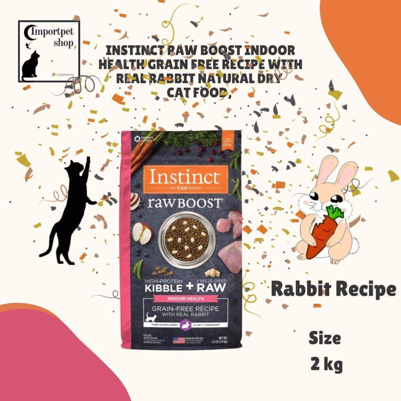 *(สูตรกระต่าย,วัว) Instinct Raw Boost Indoor Health Grain Free Recipe ...