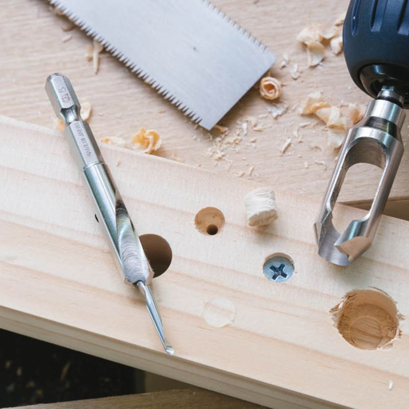 ดอกสว่านเจาะนำ+คว้านหัว และทำปลั๊ก Star-M Countersink + Plug Cutter Set ...