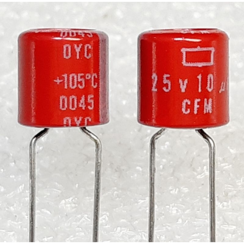 Nippon Chemi-con CFM 10uf 25v 105° capacitor ตัวเก็บประจุ คาปาซิเตอร์ ...