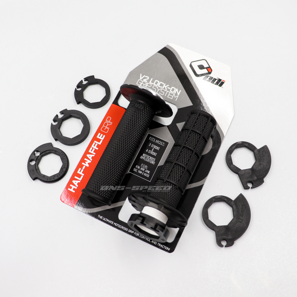 ปลอกแฮนด์ ODI Grip Half Waffle V2 Lock-On (ของแท้) ใส่ CRF250/300, KLX110/140G/230/250/300 ...