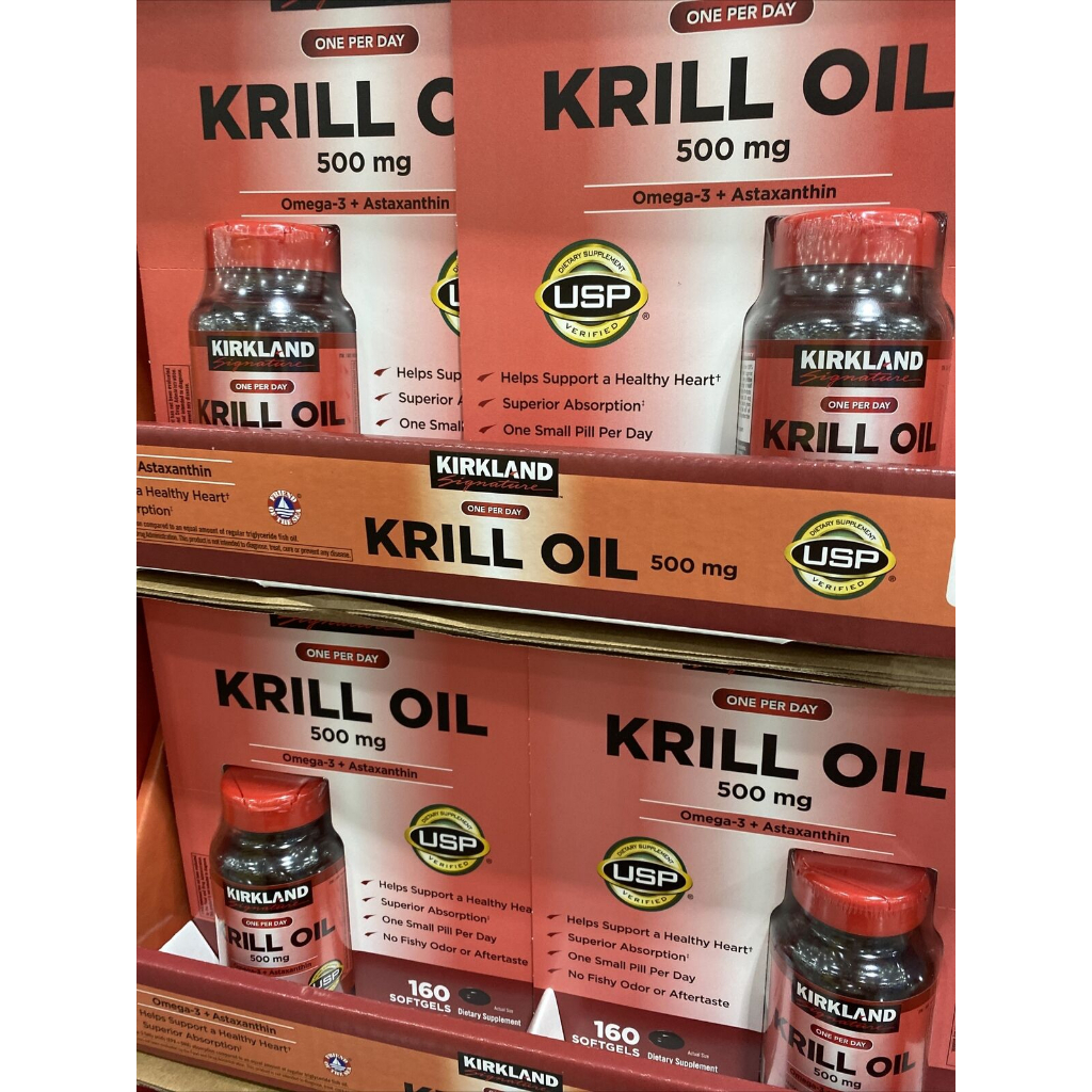 Kirkland Signature Pure Krill Oil 500 mg. 160 Softgel | Shopee Thailand