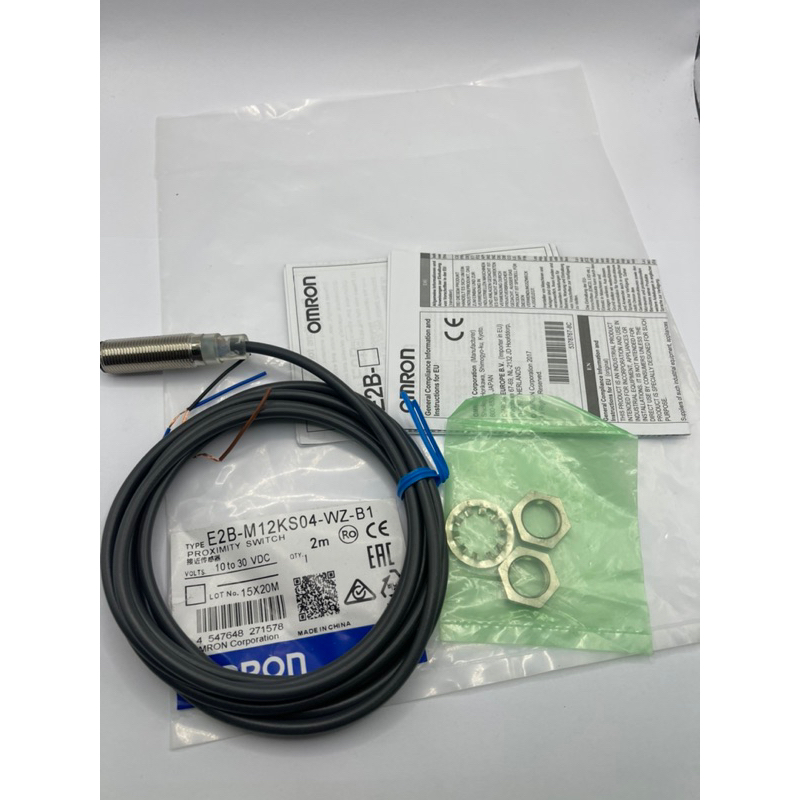 E2B-M12KS04-WZ-B1 MADE IN JAPAN จับโลหะ หัว M12 หัวเรียบ ระยะจับ 4 MM 3 ...