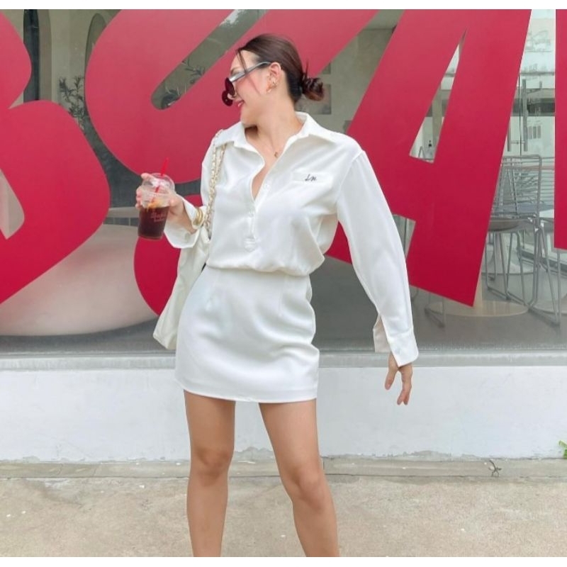 เดรสขาว loonny store มือ2 | Shopee Thailand