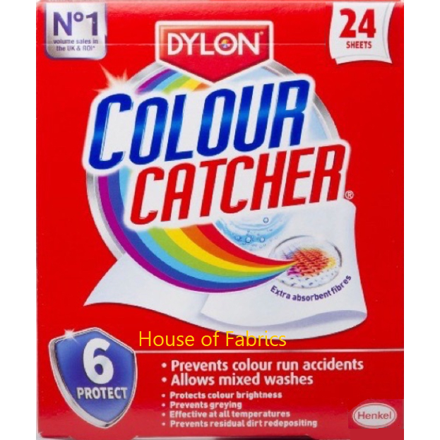 Dylon Colour Catcher ไดลอน แผ่นดักจับสีตก และสิ่งสกปรกขณะซัก ขนาด 12 ...