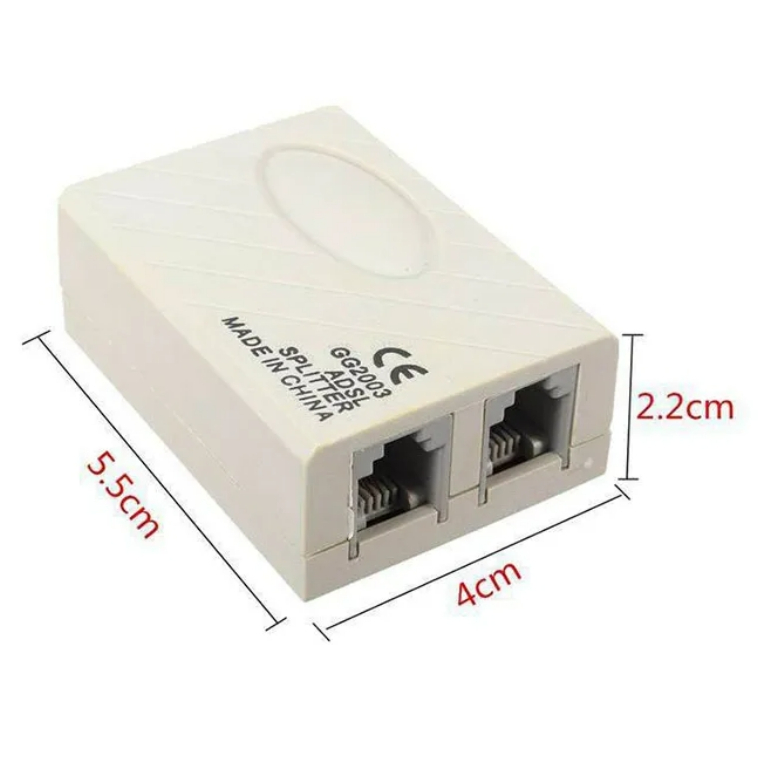 ADSL splitter กล่องเเยกสายโทรศัพท์ กล่องแยกสัญญาณเน็ตและโทรศัพท์ ขยาย ...
