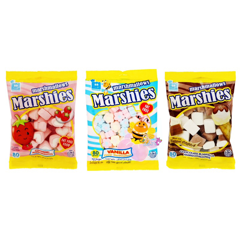 Marshies มาร์ชี่ส์ มาชเมลโล่ ขนาด 80 กรัม แพ็ค 1 ชิ้น | Shopee Thailand