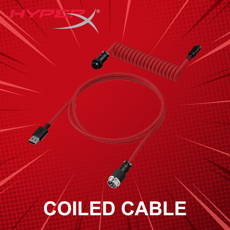 สายคีย์บอร์ด HyperX Coiled Cable ประกันศูนย์ 2 ปี | Shopee Thailand