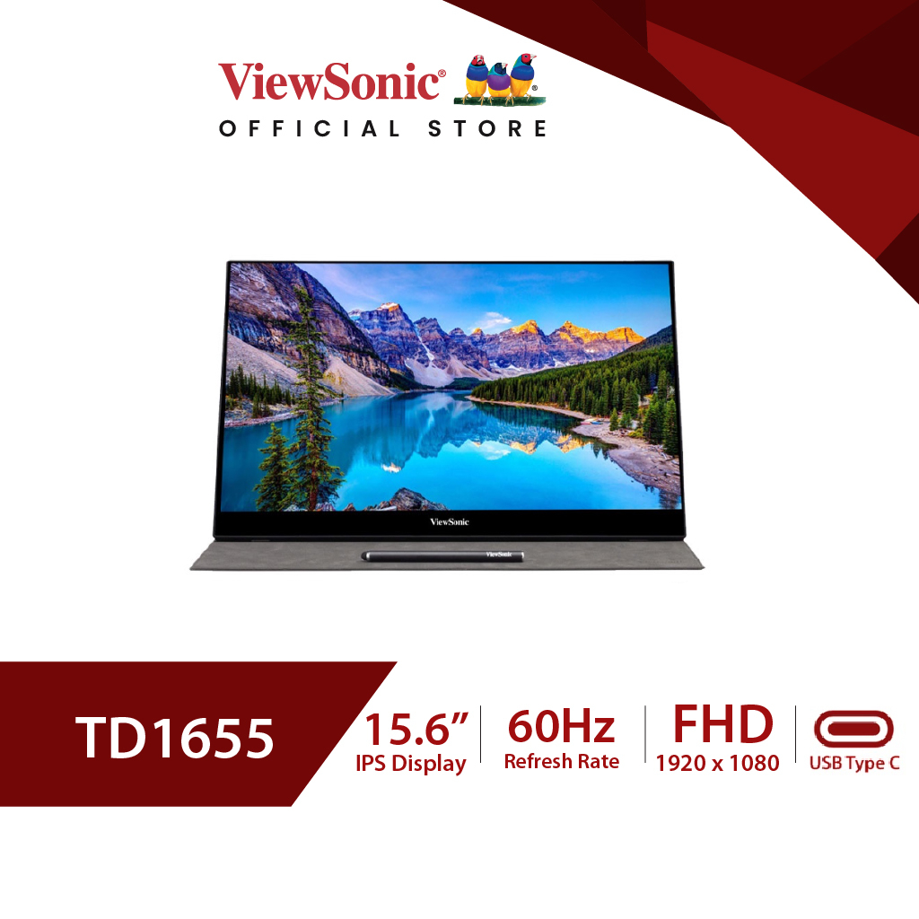 ViewSonic TD1655 Touch Portable Monitor / 15.6" / IPS / 60 Hz / 6.5 ms ...