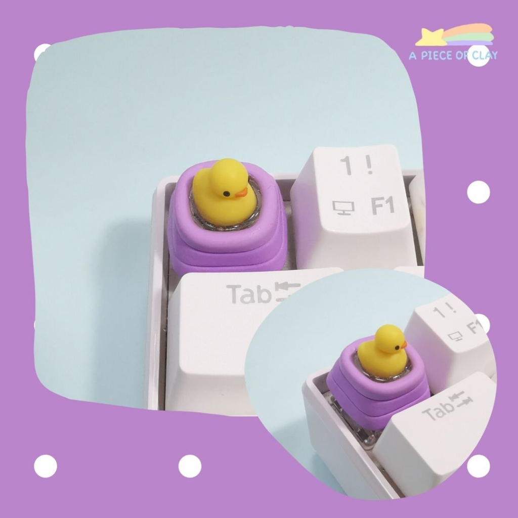 Rubber duck keycap handmade อ่างแบบสีเดียว | Shopee Thailand