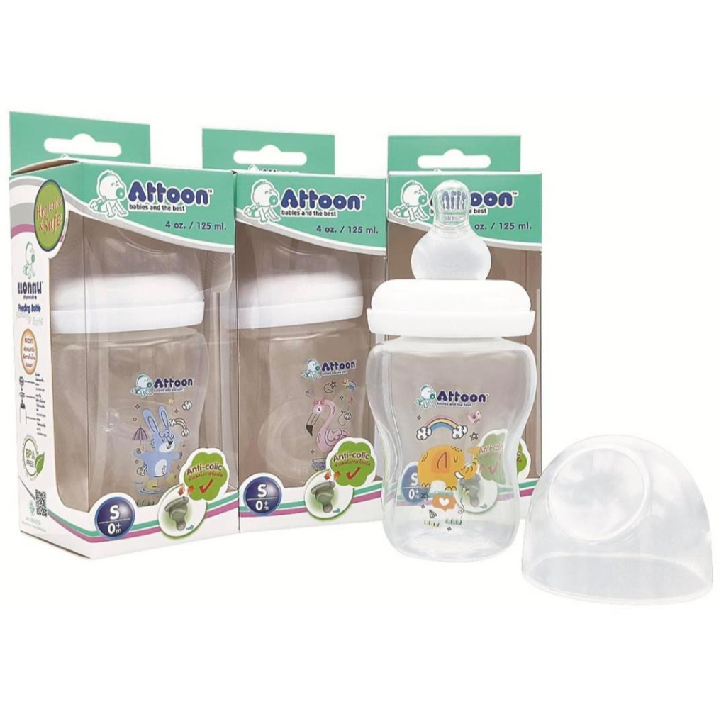 Attoon ขวดนม คอแคบ 2oz 4oz 8oz Hygienic Safe รุ่น Anti Colic | Shopee Thailand