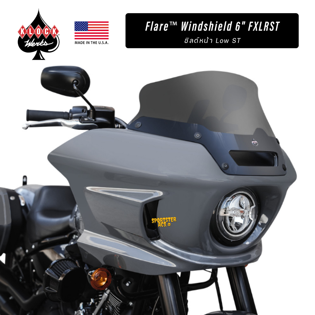 Klock Werks Flare™ Windshield สำหรับ Harley Low Rider ST FXLRST ...