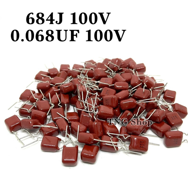 C ไมล่าร์ แพ็ค10 ตัว684J 100V 0.068UF 100V Capacitor Mylar ตัวเก็บประจุ ...