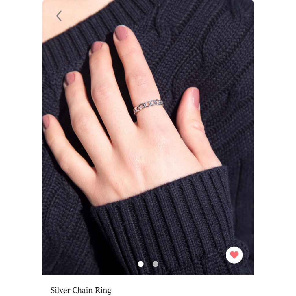 พร้อมส่งจากไทย Brandy Melville Silver Chain Ring | Shopee Thailand