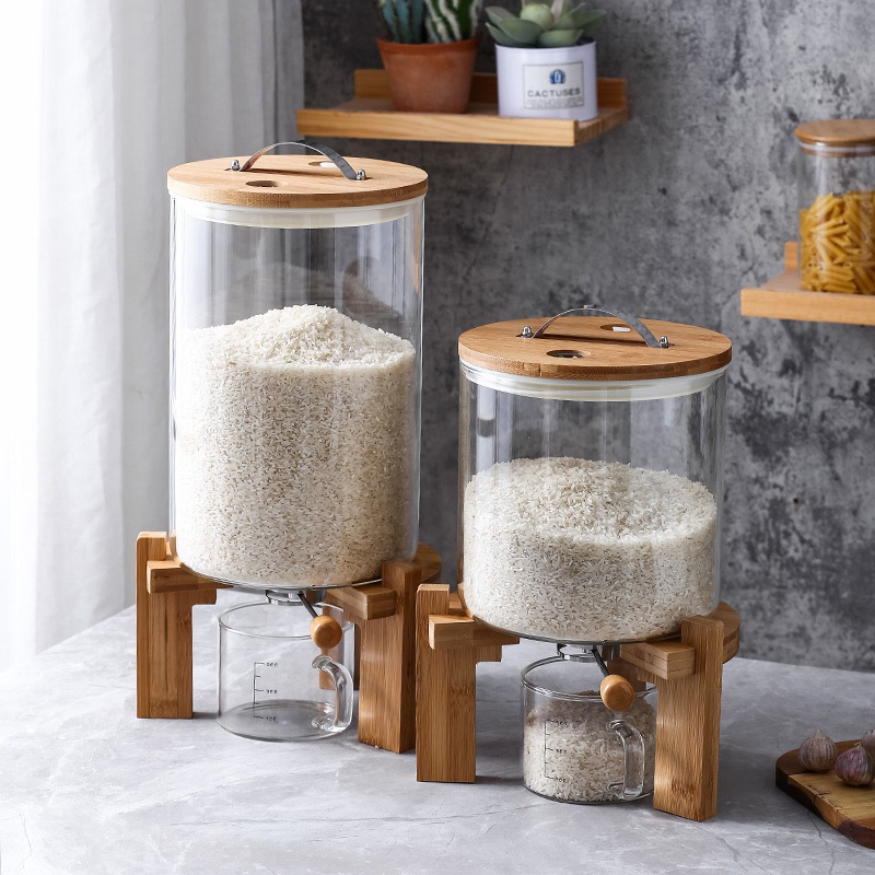 Rice dispenser ถังใส่ข้าวสารพร้อมใช้งานในตัว มี 2 ขนาด | Shopee Thailand