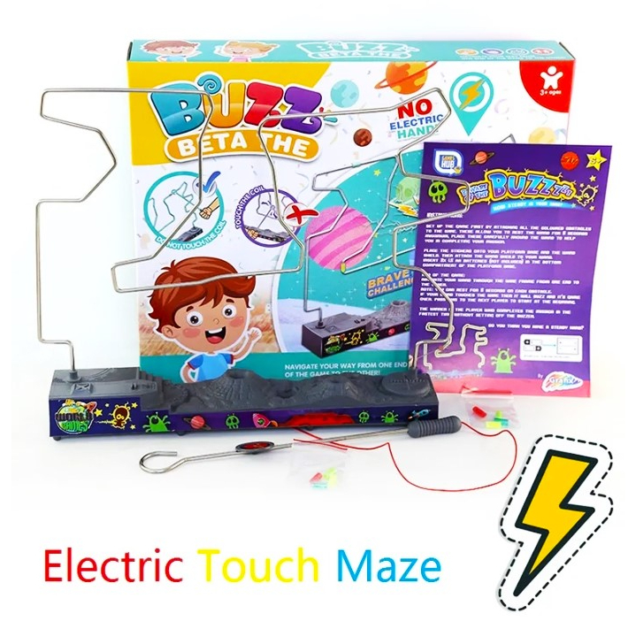 เกมขดลวดเขาวงกต ฝึกสมาธิ สำหรับเด็ก เกมห่วงช๊อตไฟฟ้า เกมขดลวด Electric ...