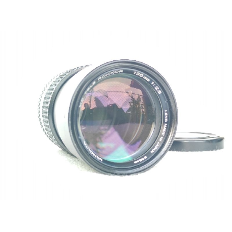 เลนส์มือหมุน ยี่ห้อ Minolta Rokkor MD 135 mm F2.8 Tele ฝาครบMD MOUNT ...