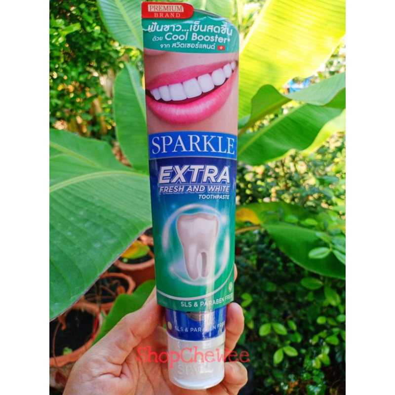 SPARKLE EXTRA FRESH AND WHITE ยาสีฟันสปาร์คเคิล เฟรชแอนด์ไวท์ ขนาด100 ...