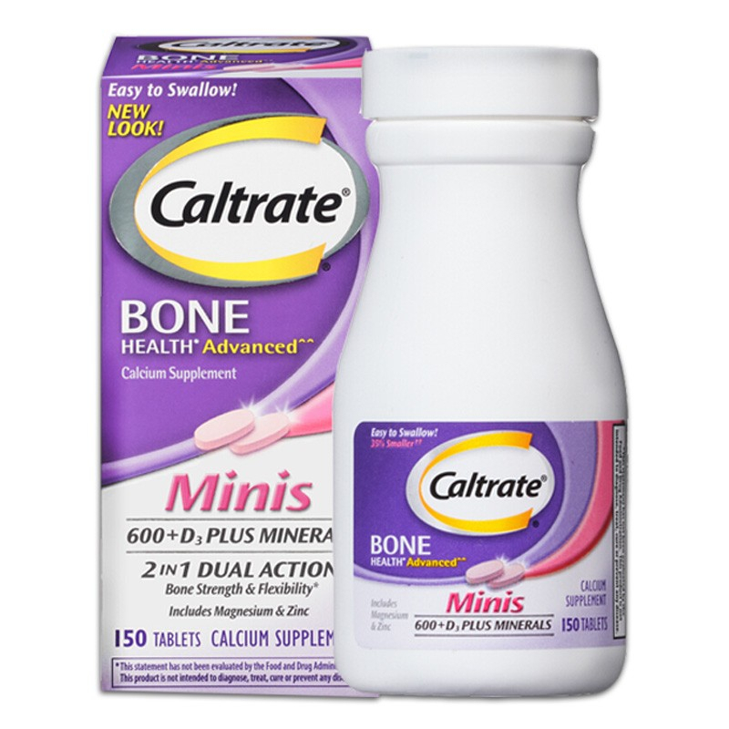 Caltrate แร่ธาตุ แคลเซียม สุขภาพกระดูก สหรัฐอเมริกา Mini 600+D3 Plus ...