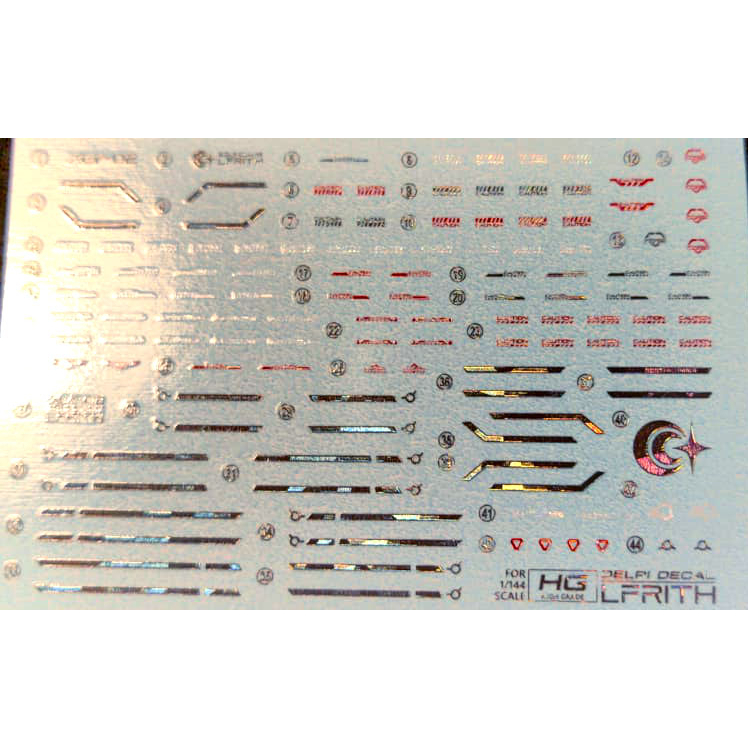 ดีคอลน้ำ [DELPI] 336 HG LERITH GUNDAM XGF-02 WITCH MERCURY 1/144 Water ...