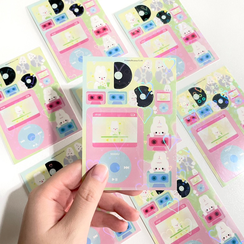 Sing A Song Sticker แบรนด์ Kimmybunnyclub | Shopee Thailand