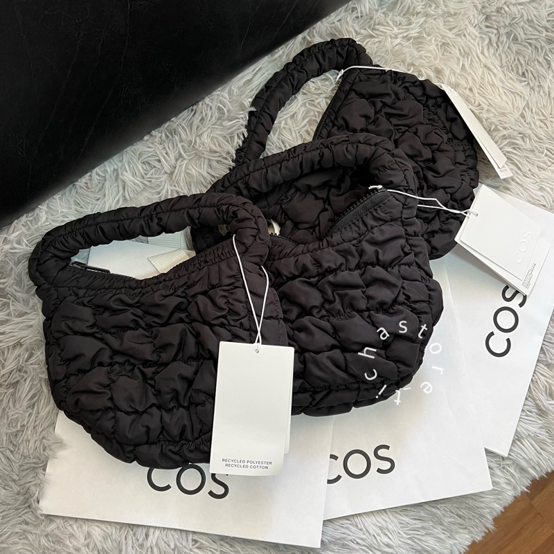 (พร้อมส่ง) กระเป๋า Cos Quilted Micro Bag สี Black/Lilac/Silver/Green ...