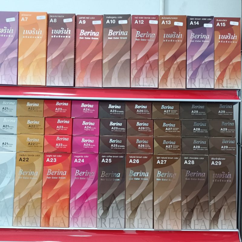 Berina Hair Color Cream เบอริน่า ครีมเปลี่ยนสีผม ครีมย้อมสีผม สีย้อมผม ...
