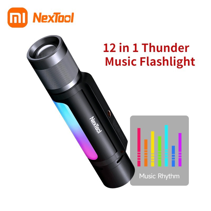 Xiaomi Youpin Nextool 12 In 1 ไฟฉายเพลงธันเดอร์ ลําโพงกันน้ํา USB-C พาวเวอร์แบงค์ | Shopee Thailand