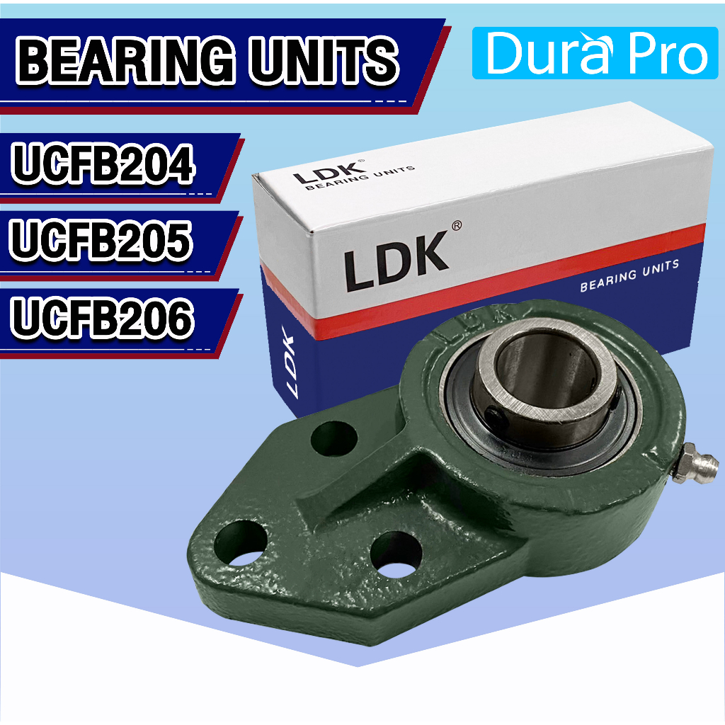UCFB204 UCFB205 UCFB206 LDK ตลับลูกปืนตุ๊กตา ( Bolt Flange Bearing Unit ) โดย Dura Pro | Shopee ...