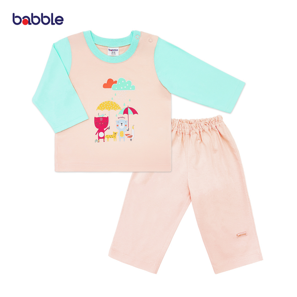 BABBLE ชุดนอนเด็ก แขนยาวขายาว แบบสวมหัว อายุ 6 เดือน ถึง 2 ปี ...