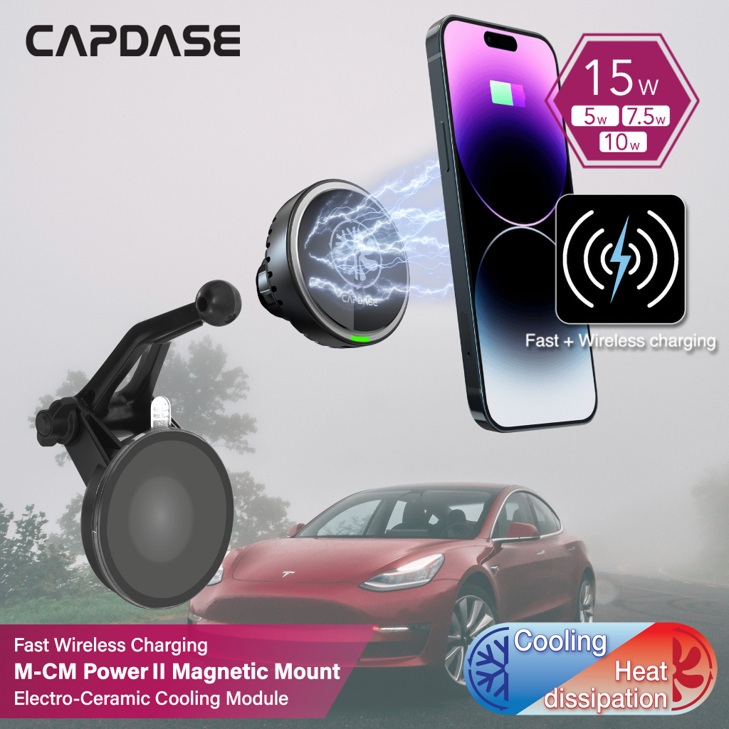 Capdase M-Cm Power Ii อุปกรณ์เมาท์ขาตั้งเซรามิก ชาร์จไว แม่เหล็ก หน้าจอ ...