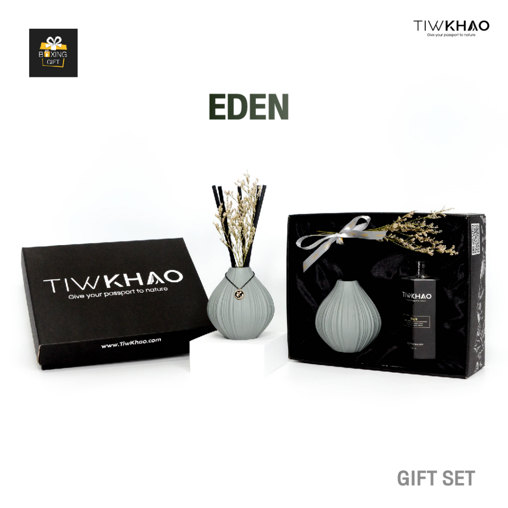 TiwKhao - Eden Reed Diffuser ทิวเขาก้านไม้หอมปรับอากาศ กลิ่น Eden 160 ml. Dark Gray Color ...