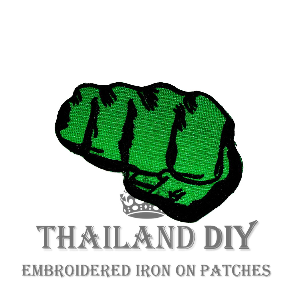 ตัวรีดติดเสื้อ ลายสัญลักษณ์นิ้วมือ มือ กำปั้น หมัด ฮัลค์ Hulk Punch ...
