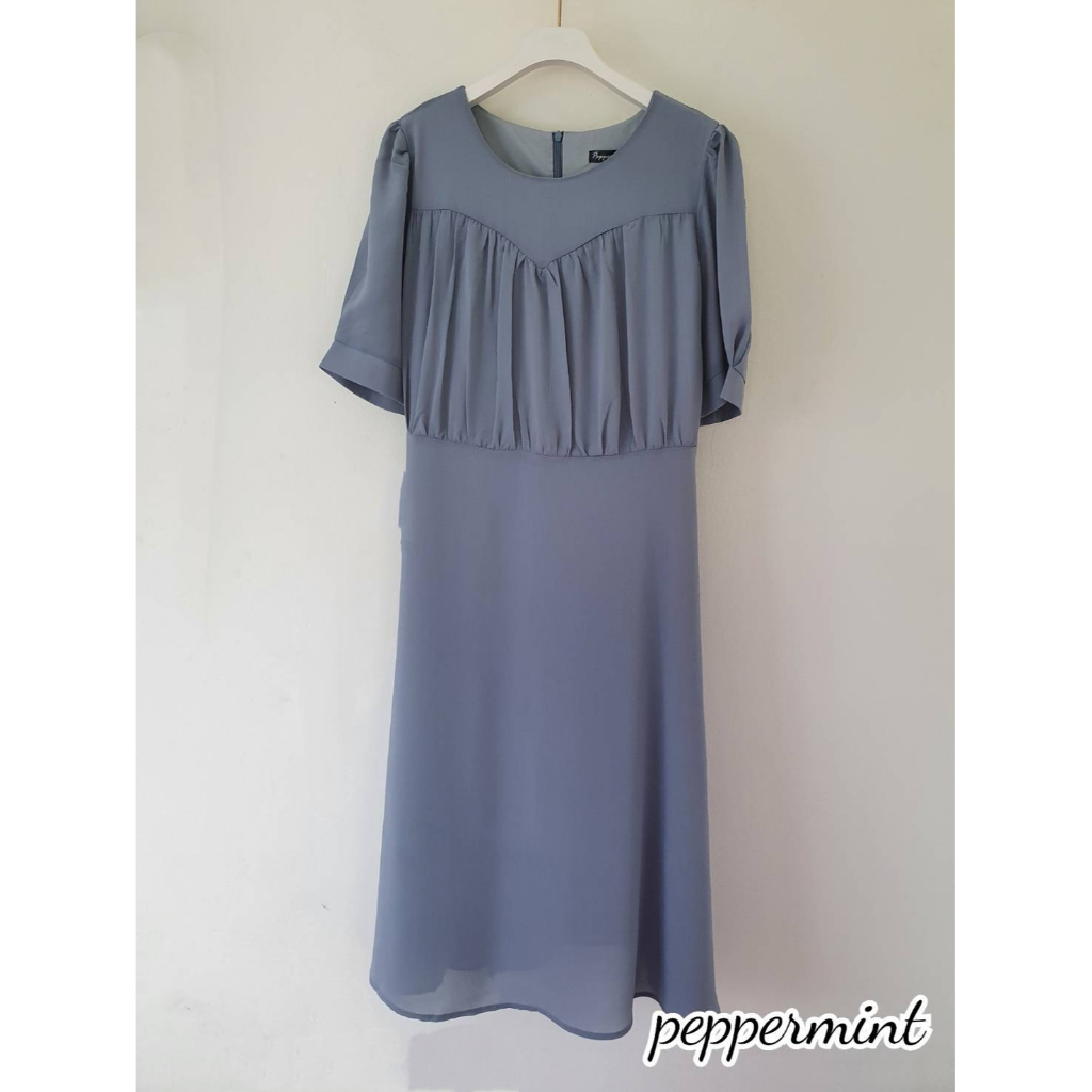 เดรสสาวอวบ สไตล์สาวเกาหลี มีไซส์ อก50 Peppermint Plus Size (596 B) | Shopee Thailand