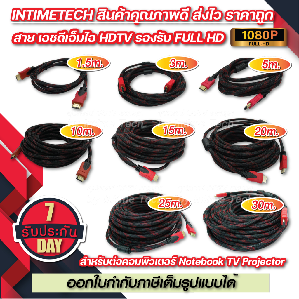สาย HDMI 15m 20m 25m 30m 1.4V รองรับ 1080P FULL HD hdmi cable สายต่อคอม ...