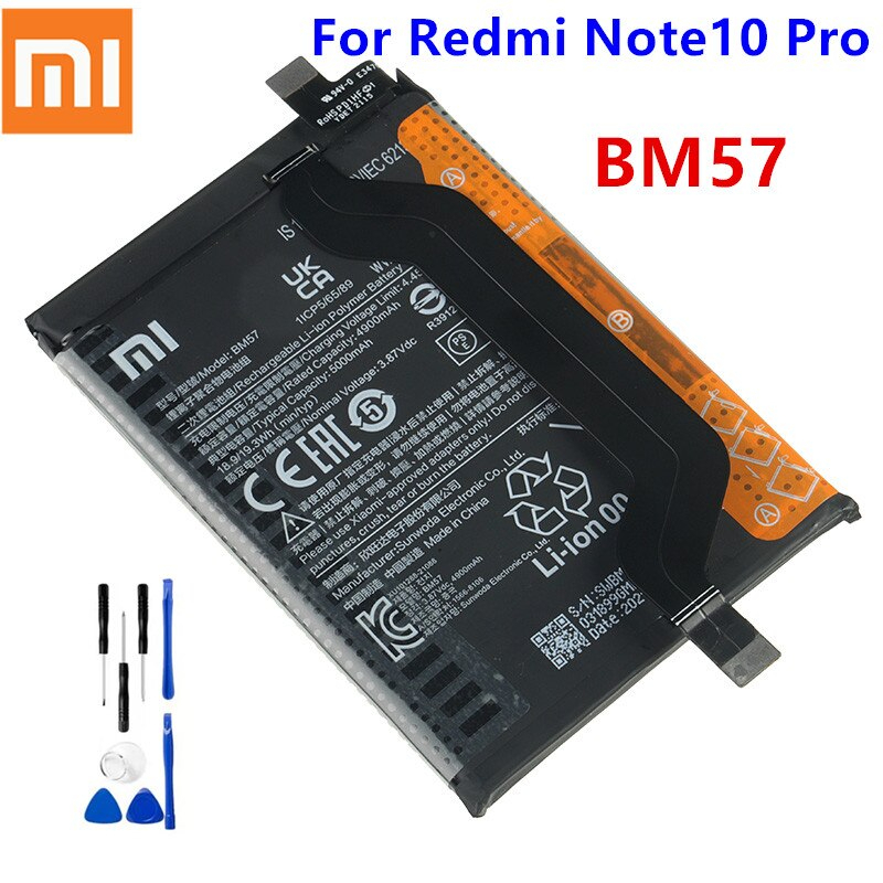 แบตเตอรี่ Xiaomi BM57 Redmi หมายเหตุ10 Pro Note10 Pro/5000MAh+ชุดไขควง ...
