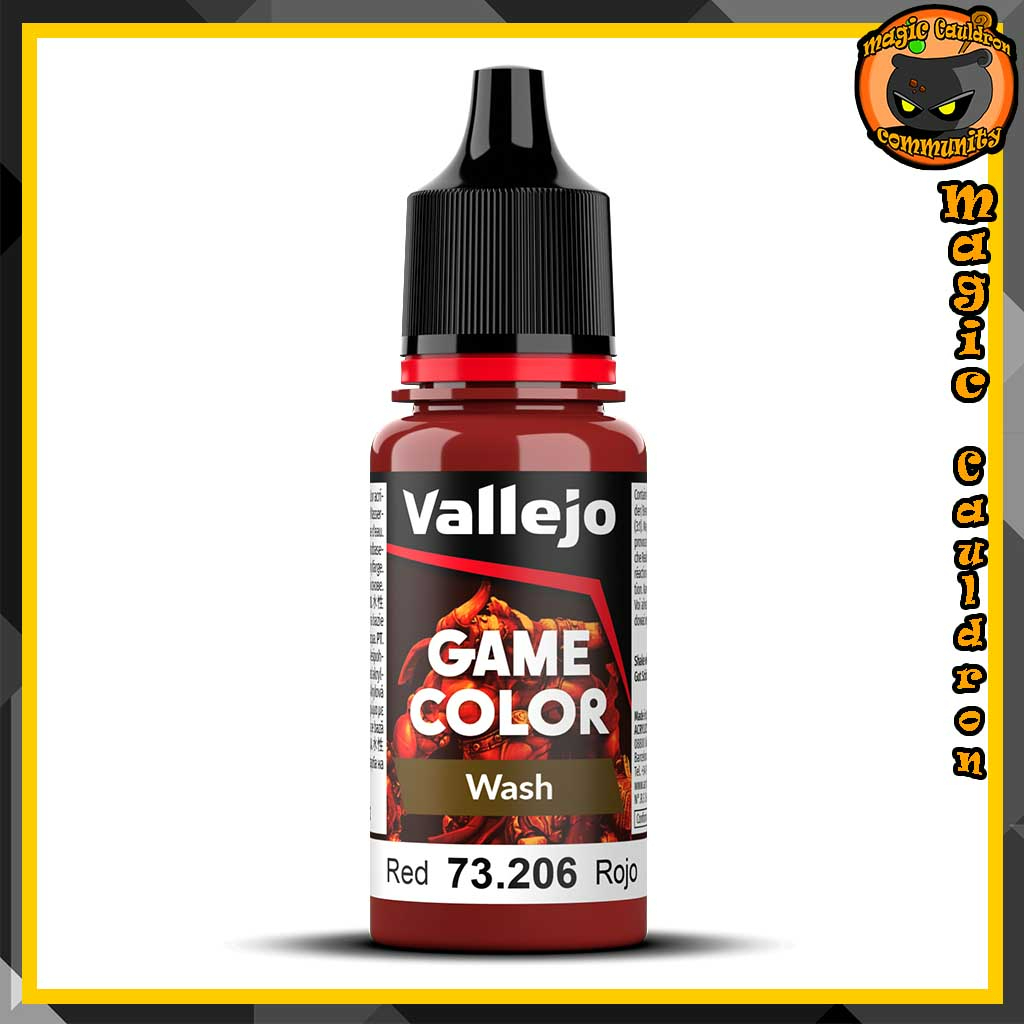 Red Wash 18ml. New Vallejo Game Color Wash สีอะคริลิคสูตรน้ำ | Shopee ...