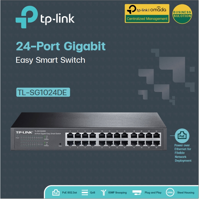 TP-LINK TL-SG1024DE 24-Port Gigabit Easy Smart Switch | Shopee Thailand