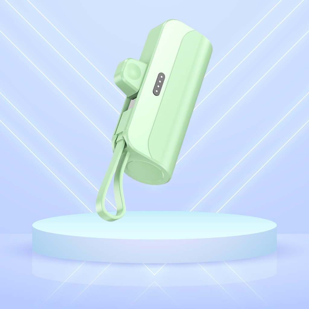 พาวเวอร์แบงค์ไร้สาย แบตสำรองไร้สาย powerbankแคปซูล ขนาดพกพา 5000 mah ...